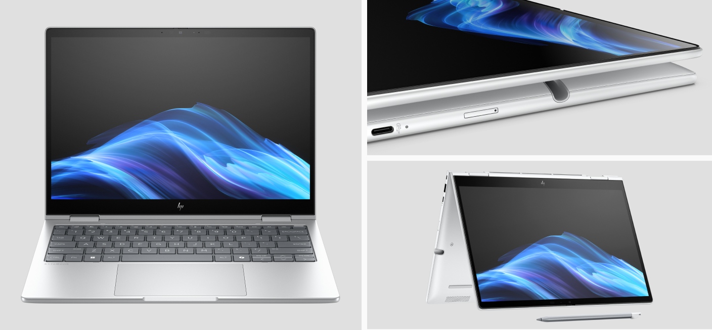 HP EliteBook 8 Flip G1i 13 inch Notebook AI PC, Silver + HP 3y Premium+ ...