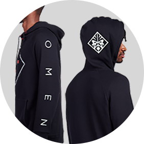 OMEN by HP Gaming Ascendant Men's Black Full Zip Hoodie (Small ...